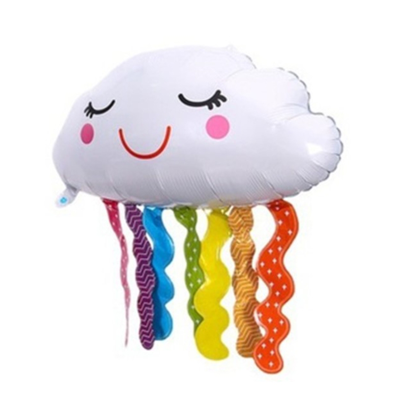 Rainbow Cloud Shaped Mylar Foil Balloons Birthday ... – Grandado
