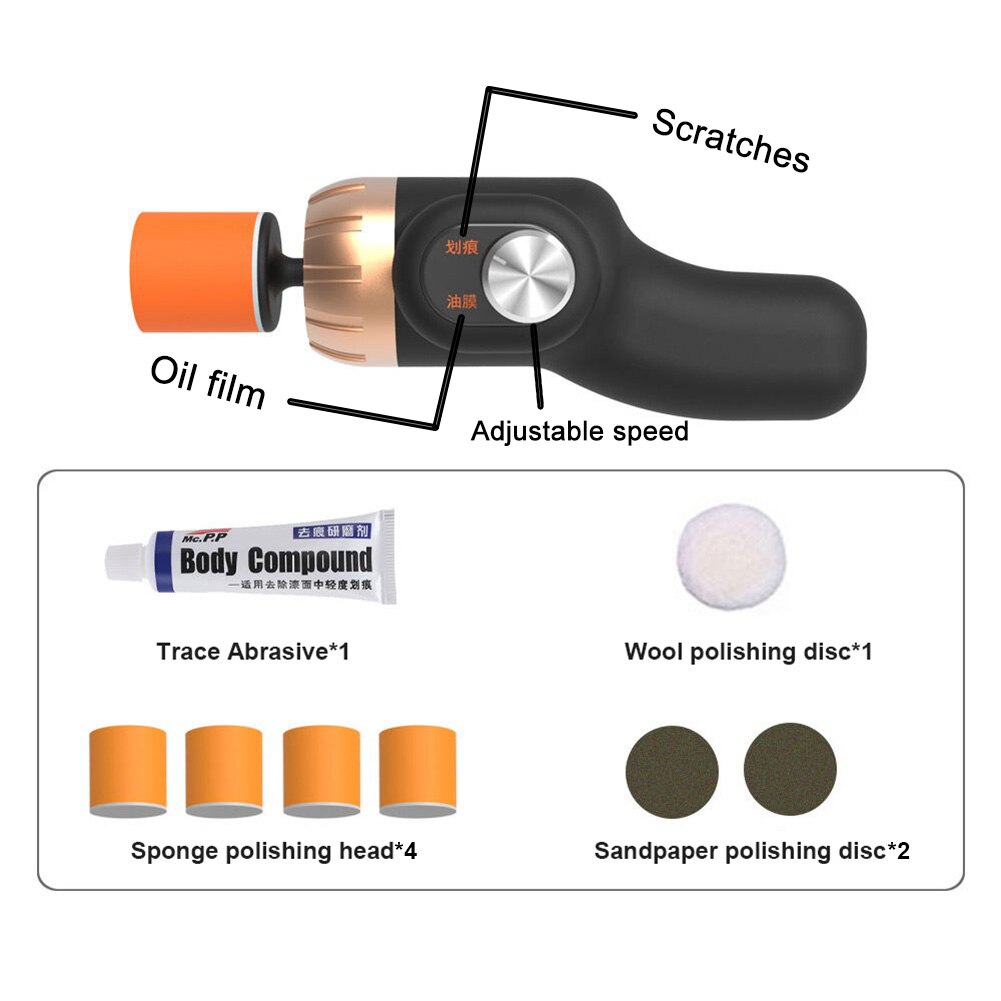 Auto Mini Polijstmachine Auto Polish Tool Buffing ... – Vicedeal