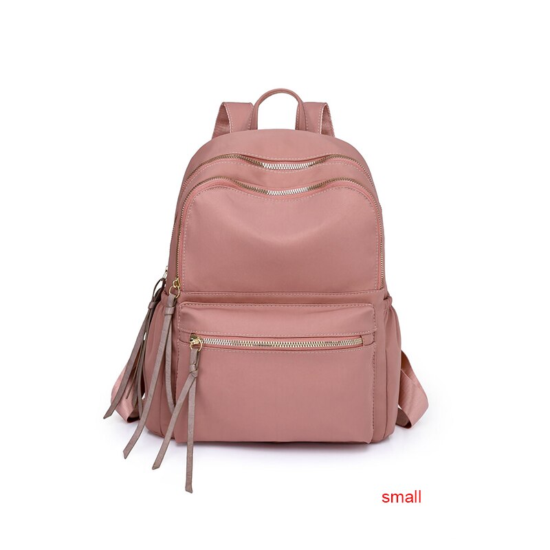 Waterproof Solid Color Nylon Women Backpack Colleg... – Grandado
