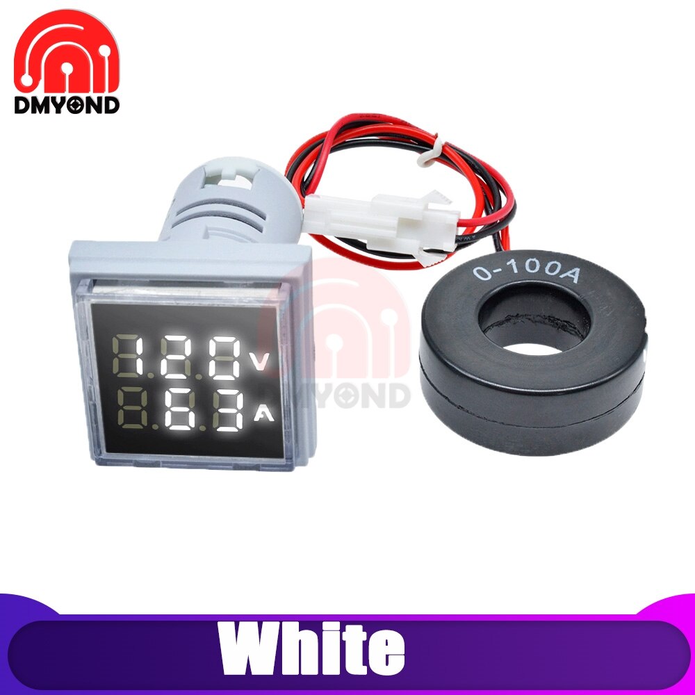 22Mm Vierkante Led Digitale Ac Voltage Ammeter 0A-... – Vicedeal