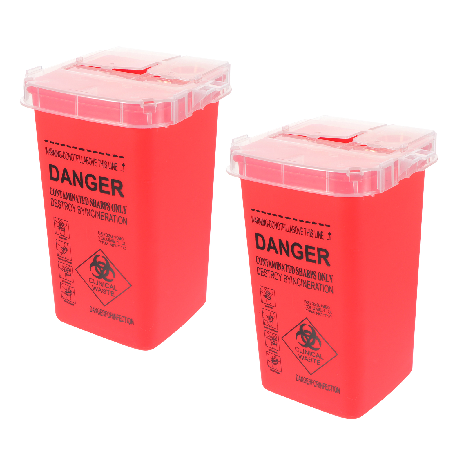 2Pcs Multi-function Sharps Buckets Plastic Disposa... – Vicedeal