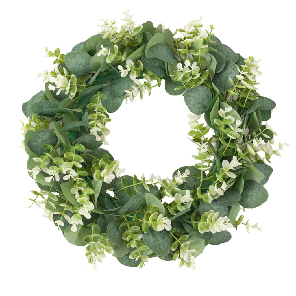 Grön blad krans stor dörr krans hem vägg fest bröl... – Grandado