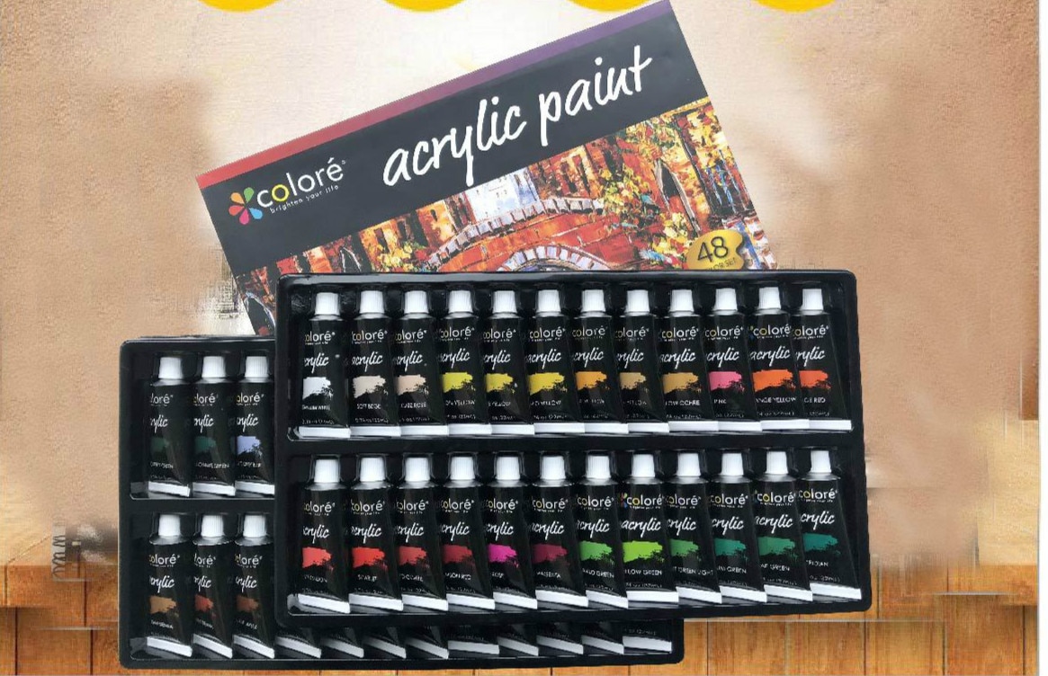 48 color 22ML Acrylic Paints Set Hand Painted Wall... – Grandado