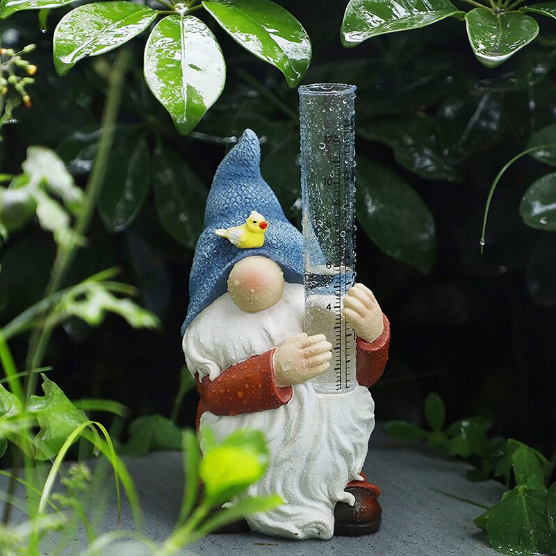 Resin Gnome Rain Gauges, Resin Gnome Garden Statue... – Vicedeal