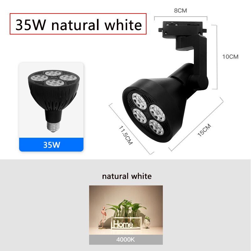 E27 Rail Light 2 Wire phase 35W 40W Spotlights 220... – Grandado