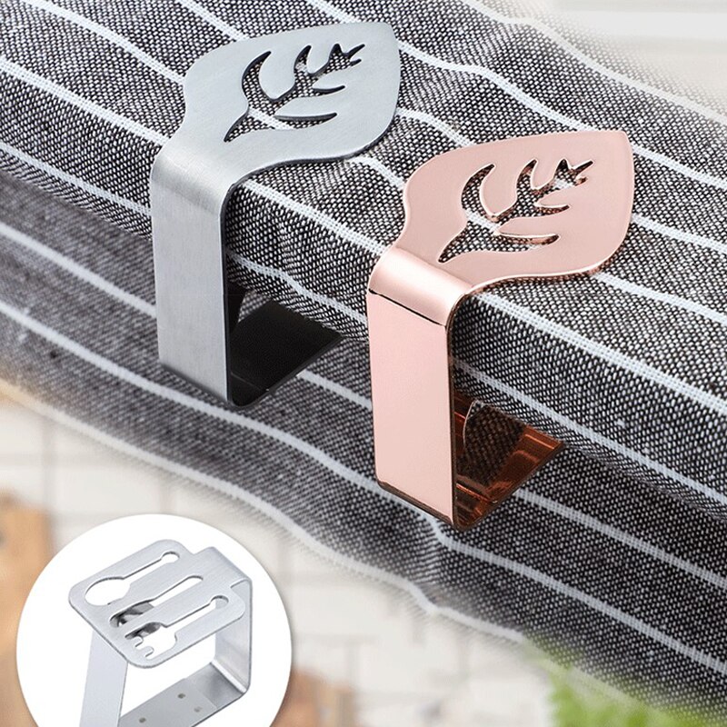 1pcs Stainless Steel Table Cloth Clamp Leaf Shaped... – Grandado