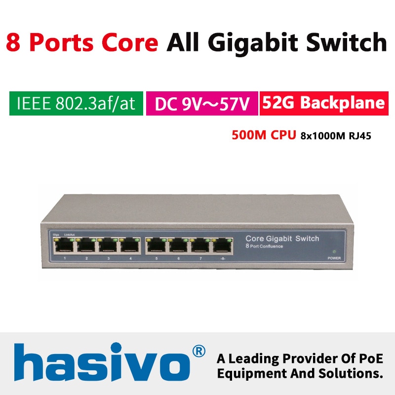 8x1000M RJ45 Ports Core all gigabit Switch – Vicedeal