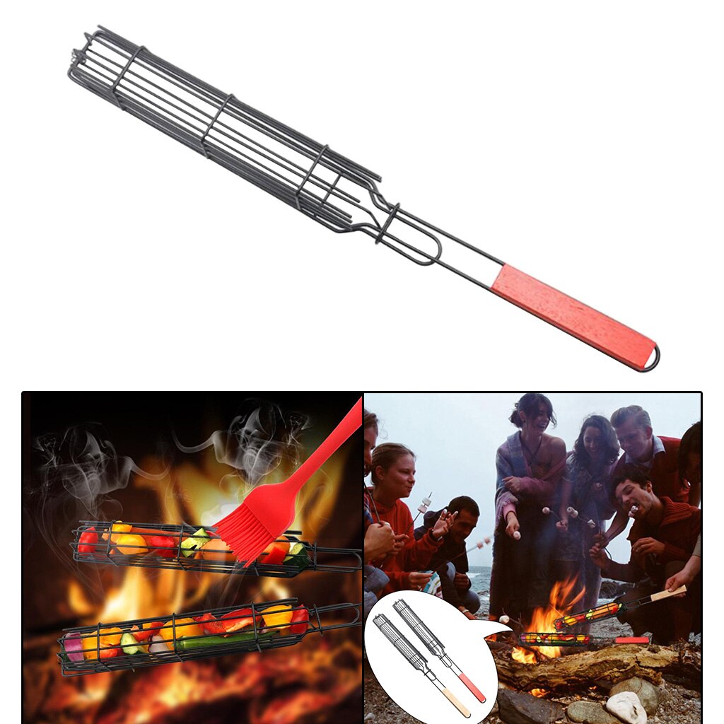 Outdoor Kabob Grilling Baskets Metal BBQ Mesh Skew... – Vicedeal