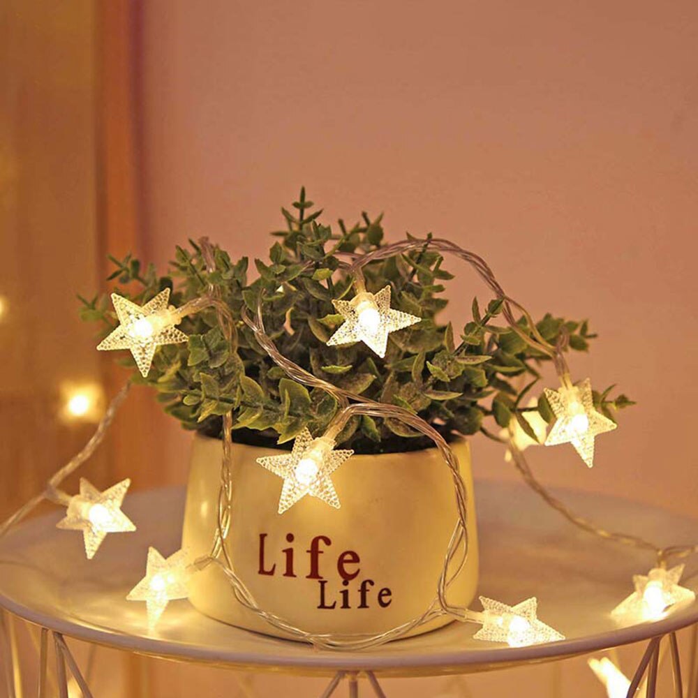 streng lys ledet 1.5m batteridrevet utendørs varm ... – Grandado