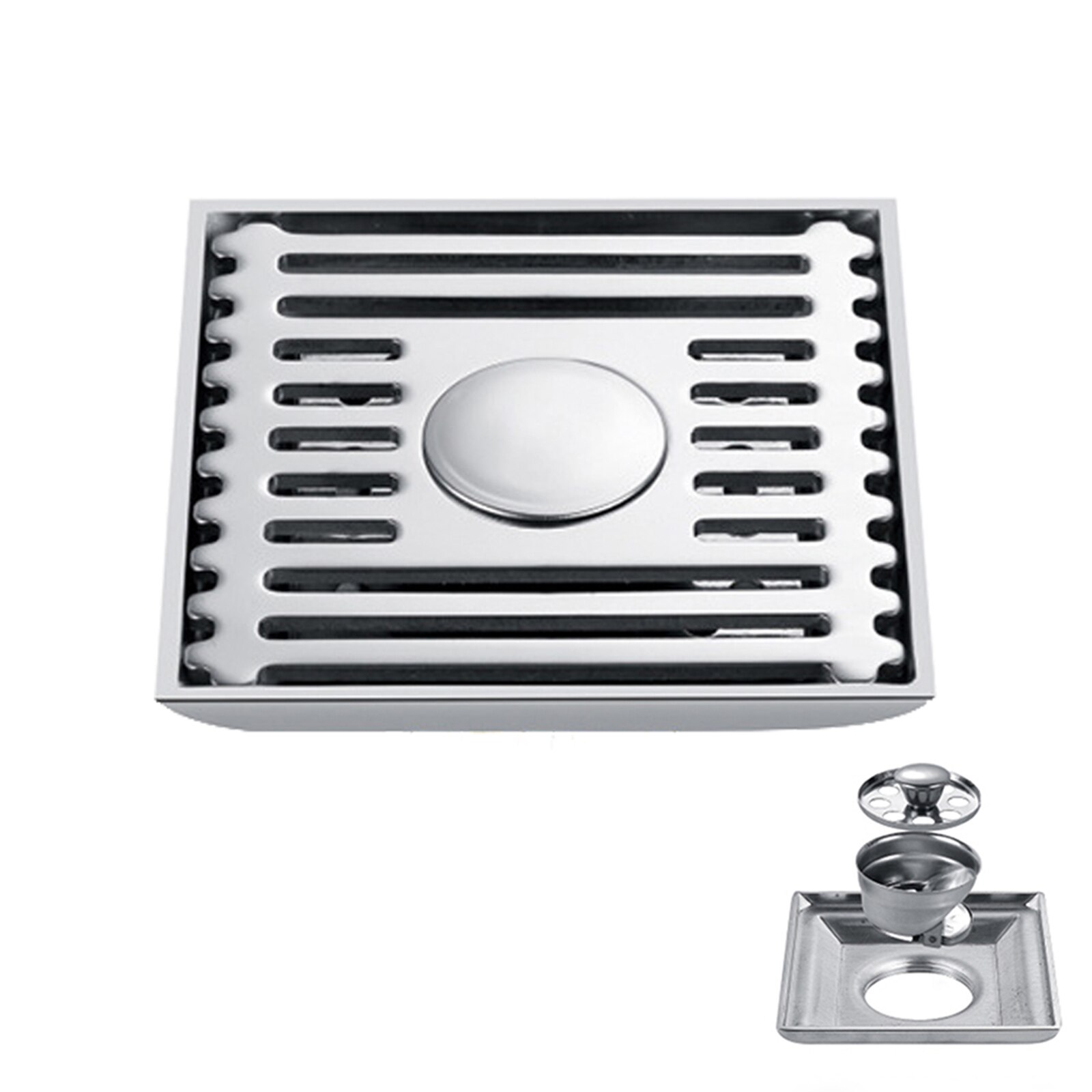 Silver & Black Onzichtbare Douche Afvoerputje/Badk... – Grandado