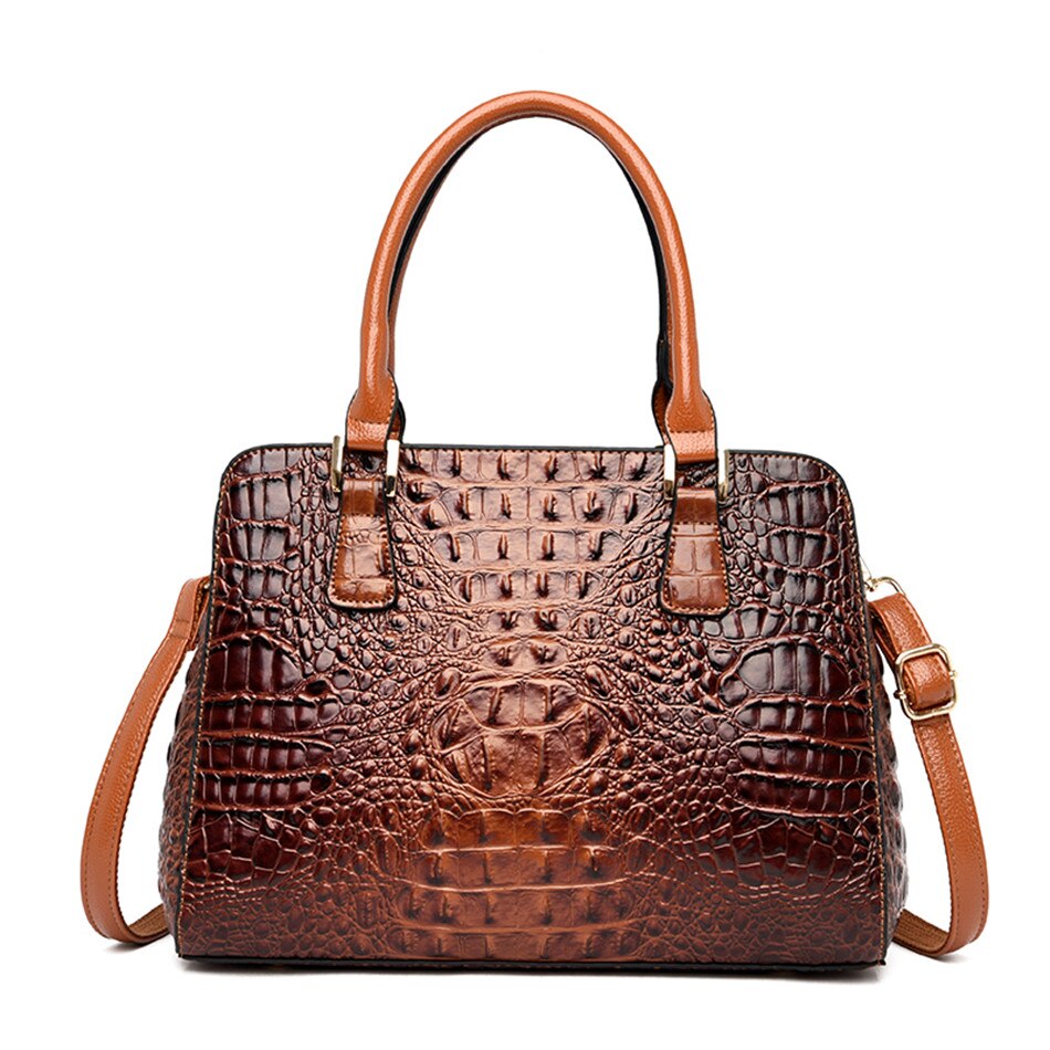 Women Crocodile Pattern Leather Shoulder Bags Sac ... – Grandado