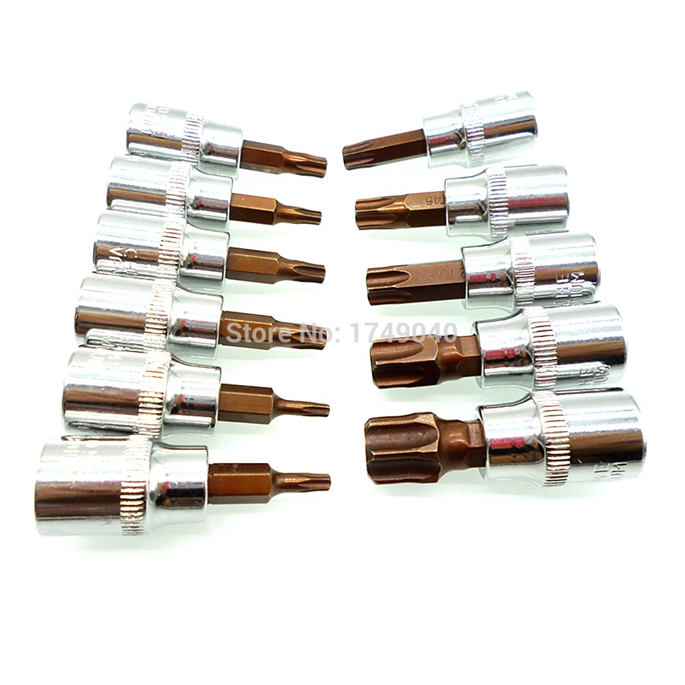 11pc Torx Star Socket Bit Set 3/8" Square Drive T1... – Grandado