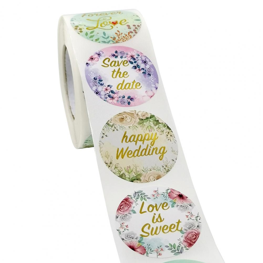 500Pcs/Roll Flower Letter Print Decal Birthday Box... – Vicedeal