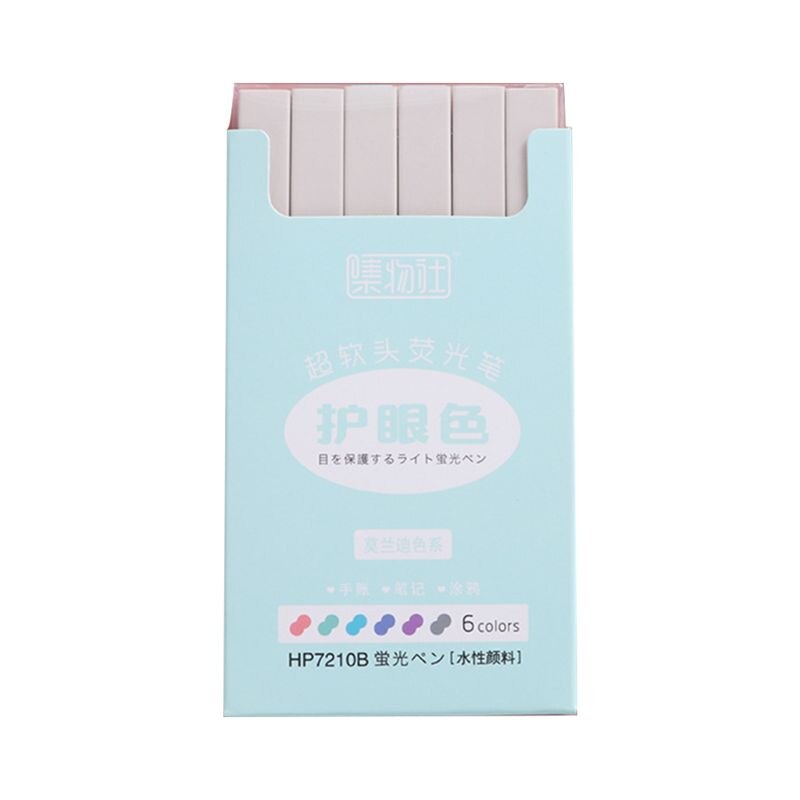 6pcs Super Soft Highlighter Marker Pens Set Water ... – Grandado