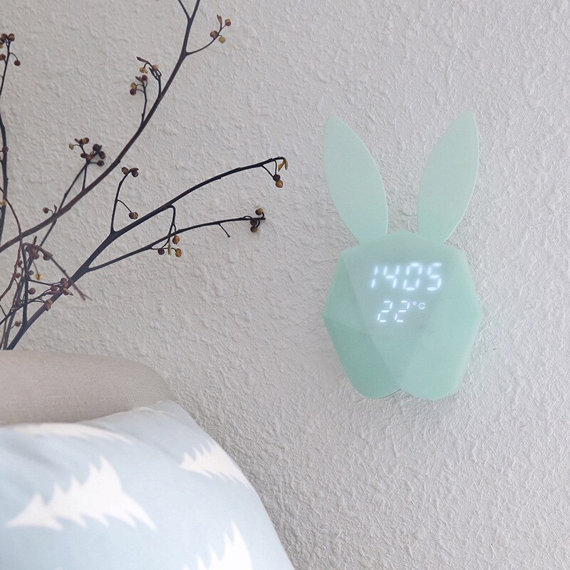 Bunny LED Sound Night Light Thermometer Rechargeab... – Grandado