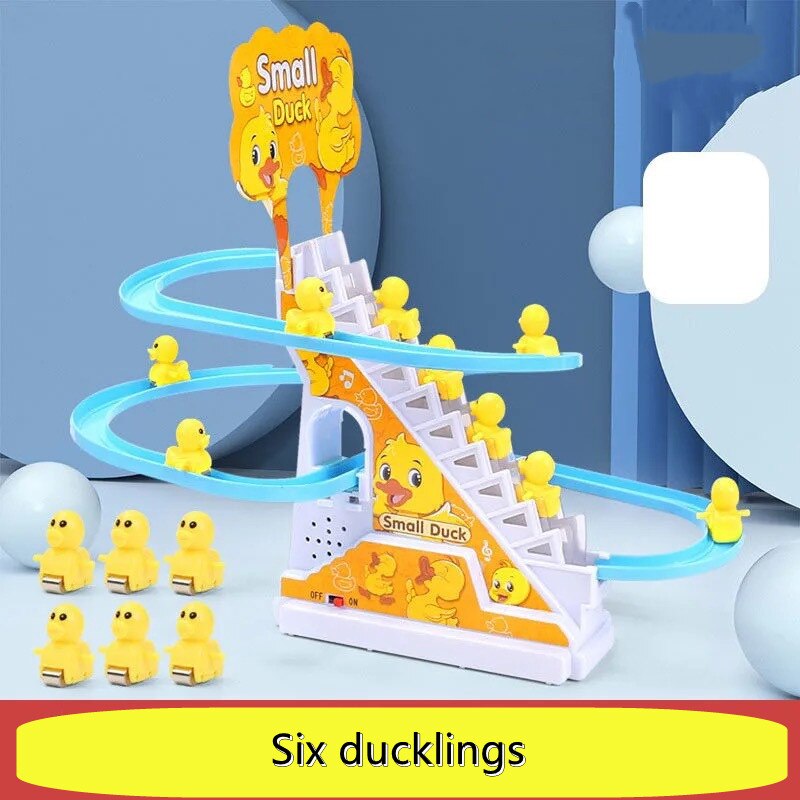 Electric Toy Little Yellow Duck Climbing Stairs an... – Grandado