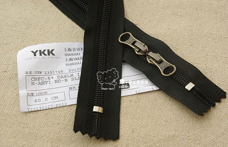 5 # YKK nylon zipper closed end section headed lon... – Grandado