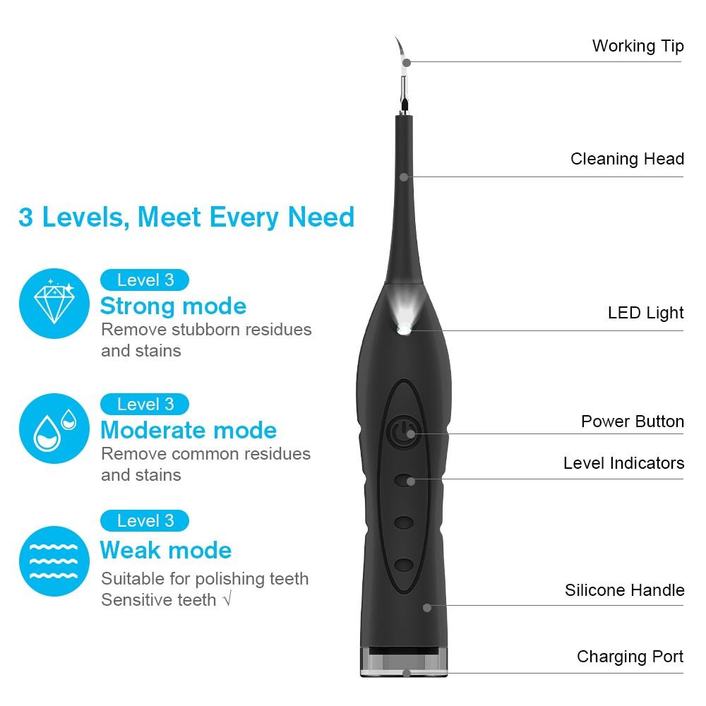 Dental Scaler Tooth Calculus Remover Electric Soni... – Grandado