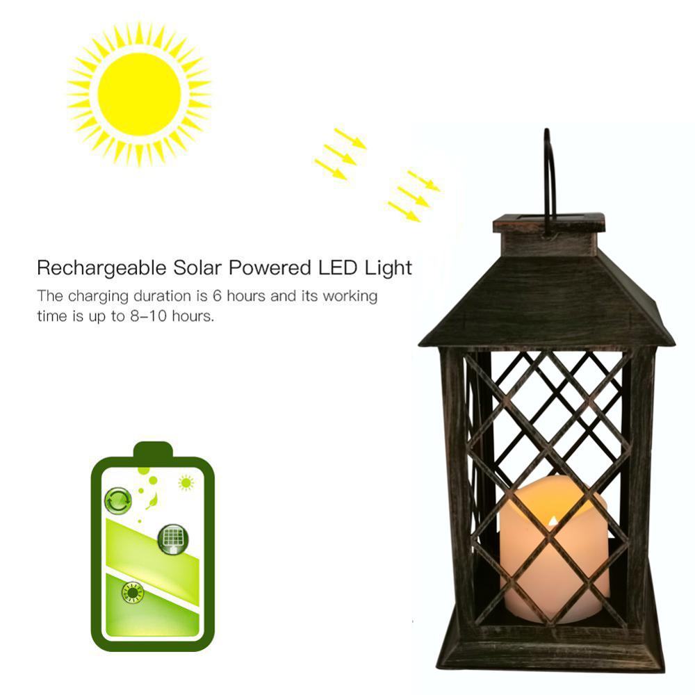 Solar Lantern Light, Solar Garden Light LED Candle... – Grandado