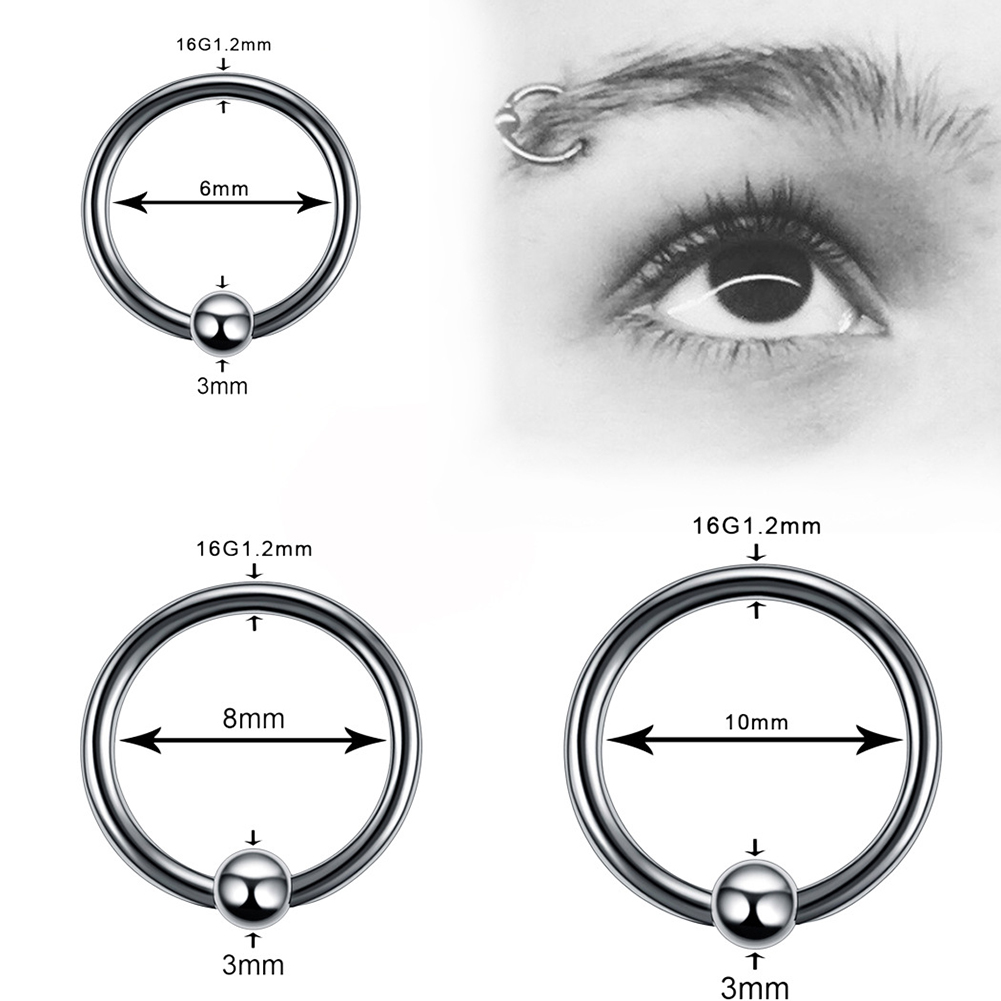 1PC Hinge Segment Nose Ring Septum Ball Ear Helix ... – Vicedeal