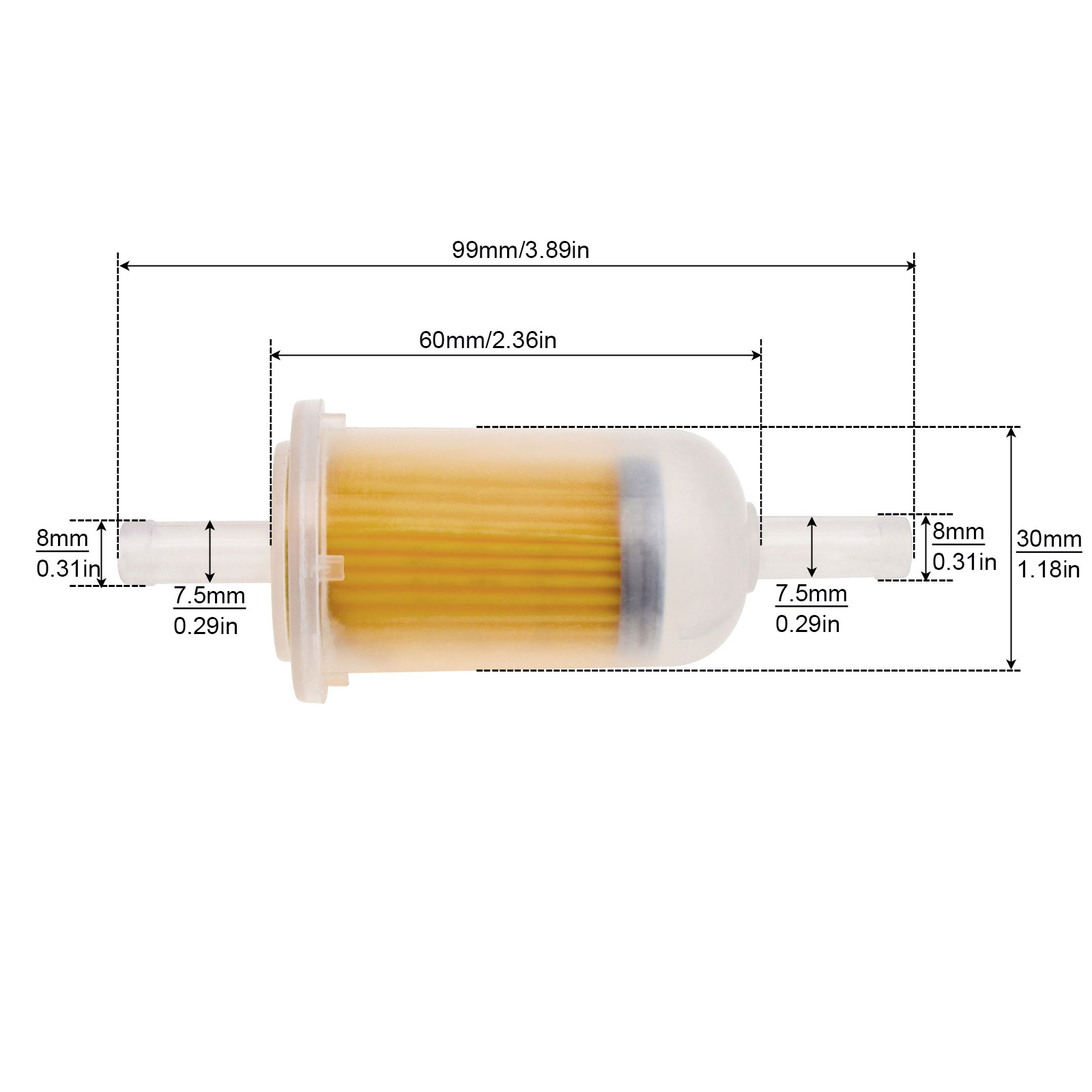 8mm 5/16in Motorcycle Oil Filter Motorbike Scooter... – Grandado