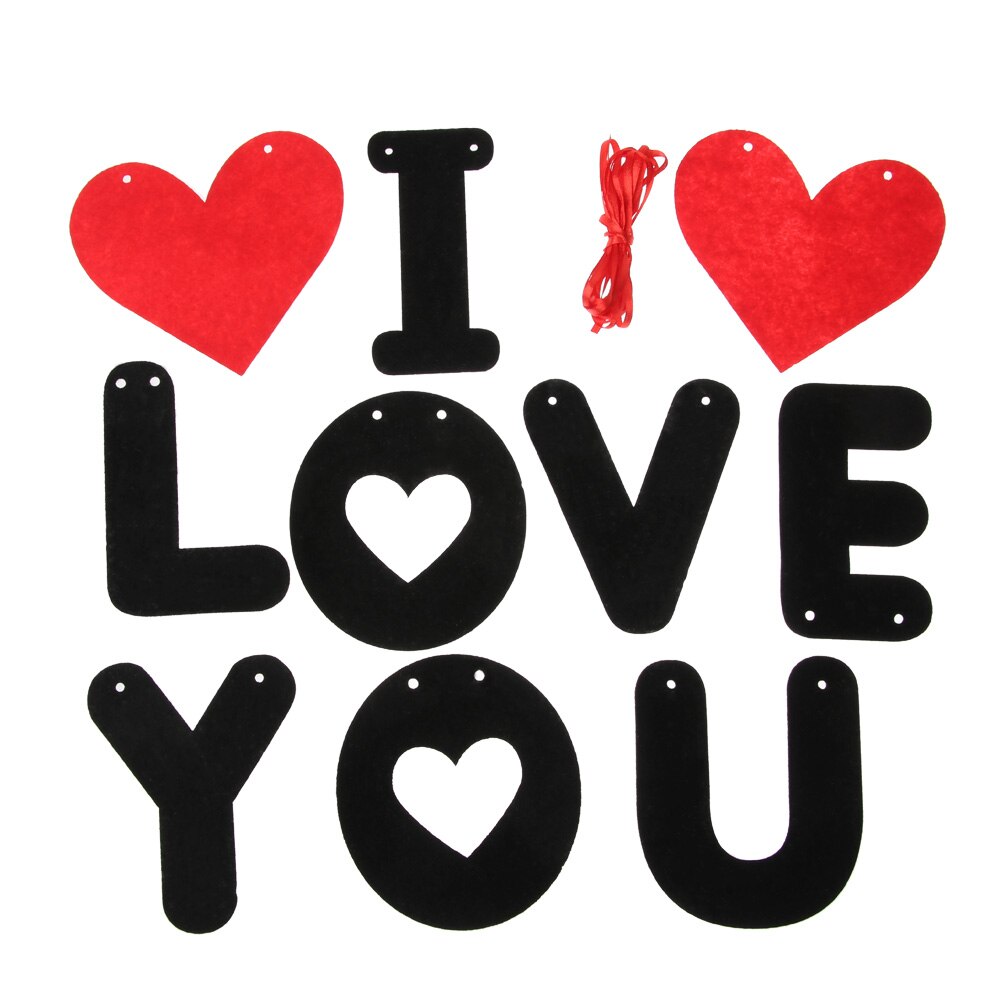 I Love You Banner Wedding Decoration Pendant Garla... – Grandado