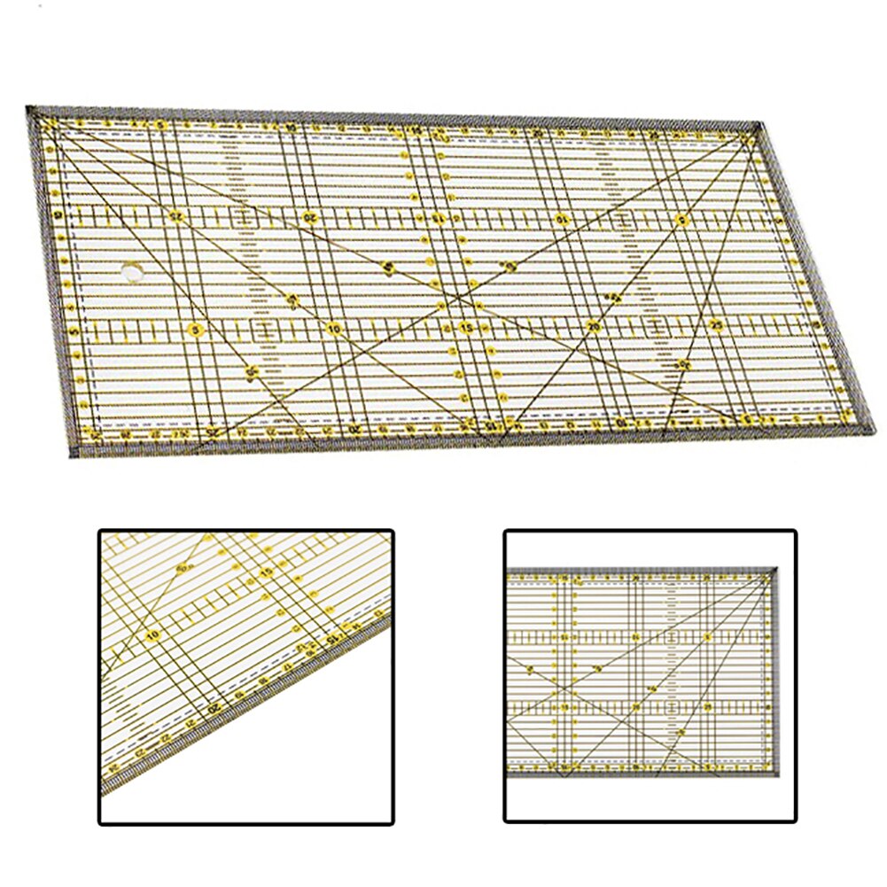 Acrylic Patchwork Aligned Ruler Transparent Drawin... – Grandado