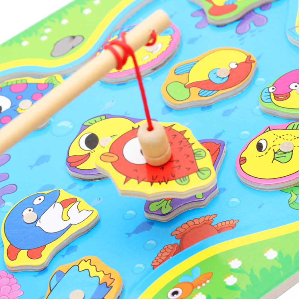 Magnetic Cartoon Ocean Fish Puzzles Pretend Fishin... – Vicedeal