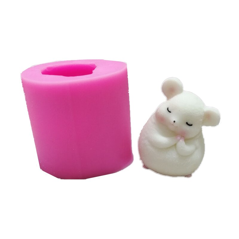 Cute Warm White Rat Plaster Aroma Candle Silicone ... – Vicedeal