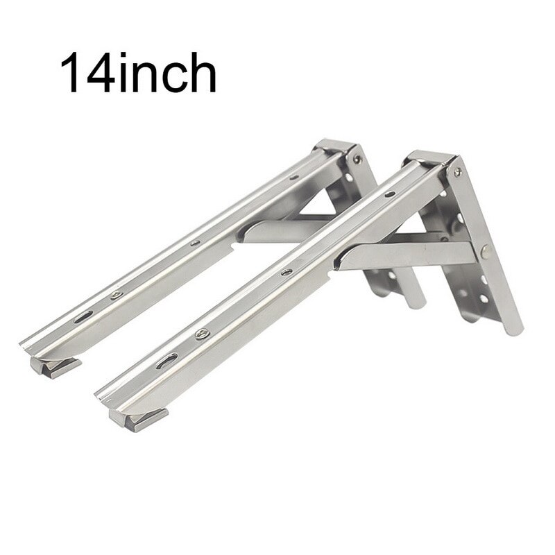 8-14 Inch White Triangle Folding Angle Bracket Adj... – Vicedeal