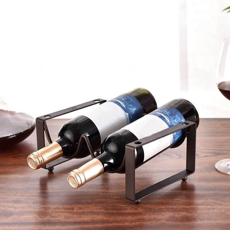 Red Wine Rack European Style Wrought Iron Restaura... – Vicedeal