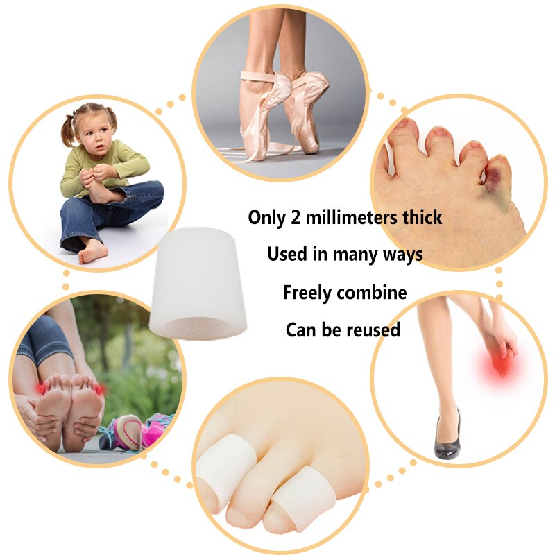 4pcs Transparent Gel Protector Toe Protectors Feet... – Grandado