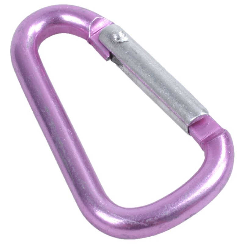Pink aluminum alloy D-shape spring-loaded gate clo... – Vicedeal