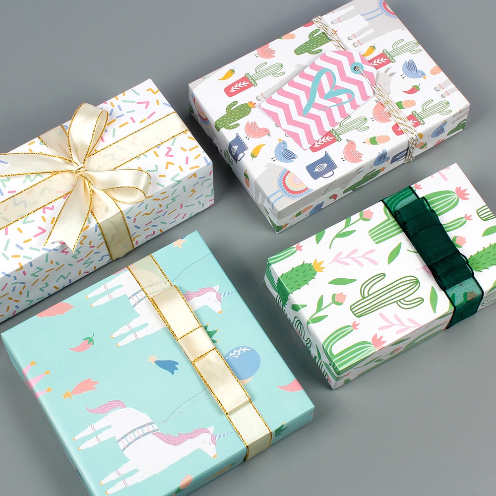 50X70 Cm Eenhoorn Lama Inpakpapier Roll Voor Bruil... – Grandado
