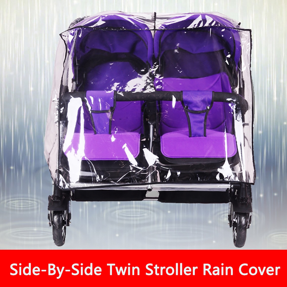 Twin Baby Car Transparent Foldable PVC Stroller Ra... – Grandado