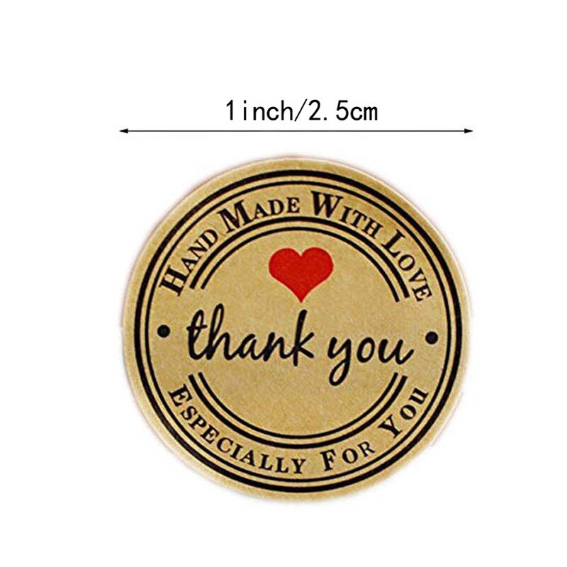 Custom kraft paper roll sticker thank you sticker ... – Vicedeal