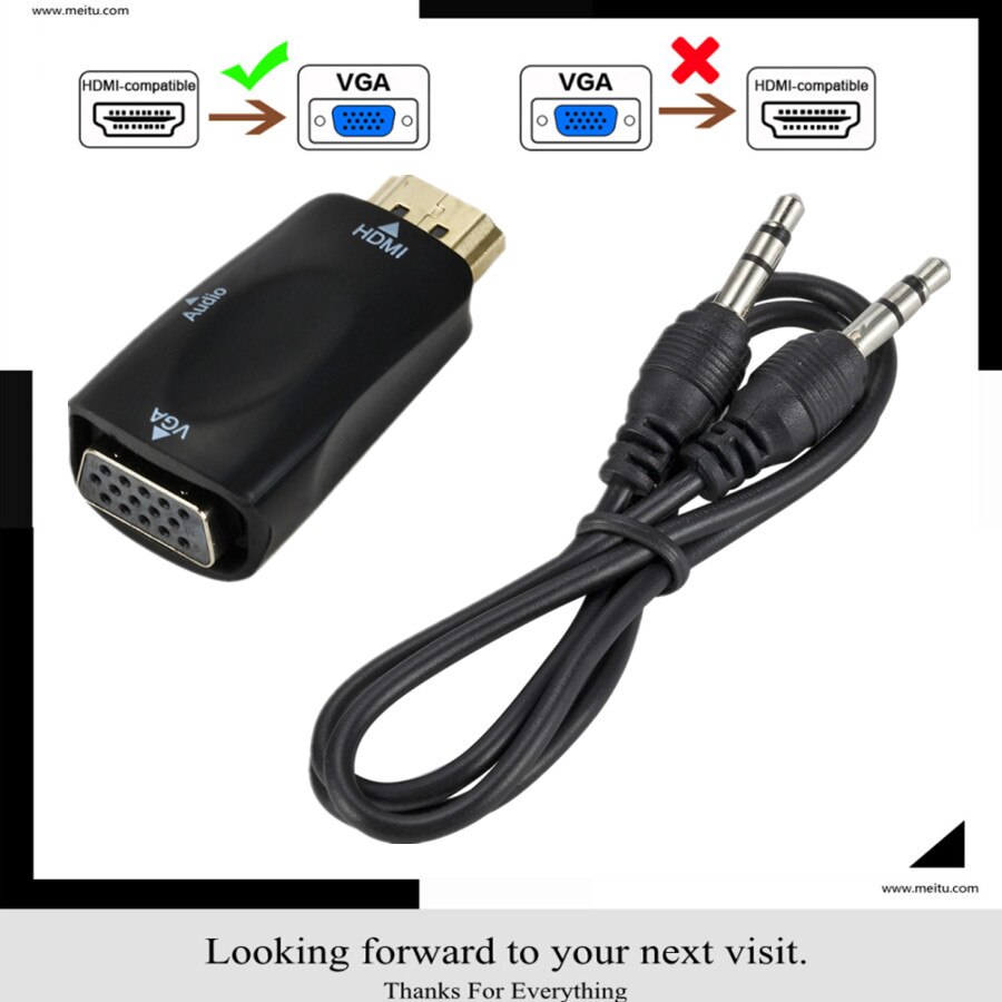 HDMI-compatible To VGA Cable Converter Male To Fam... – Grandado