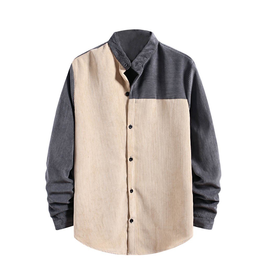 Mode Corduroy Overhemd Mannen Slim Fit Shirt Lange... – Grandado