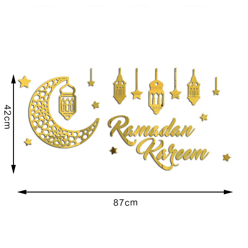 Eid Mubarak Wall Stickers Ramadan Kareem Party Dec... – Grandado