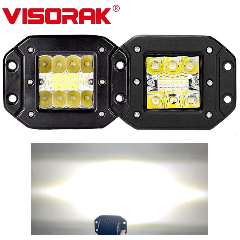 VISORAK 5" Inch 12V 24V Car LED Pods Flush Mount S... – Vicedeal