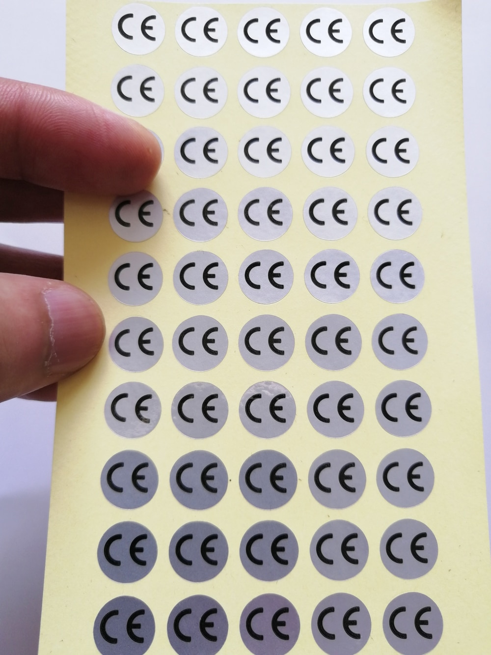 500pcs 10MM DIAMETER CE stickers matte silver adhe... – Grandado