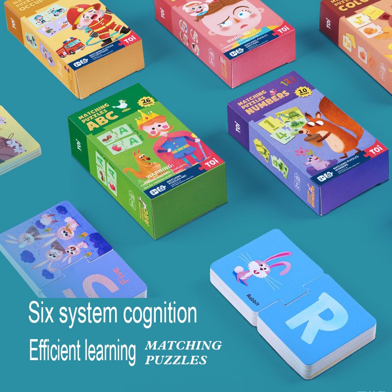 TOI Baby Matching Puzzles ABC/Color/Numbers/Emotio... – Grandado