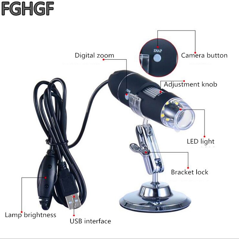 FGHGF K9 500X Lupe Elektronische Lupe Handheld Mik... – Grandado