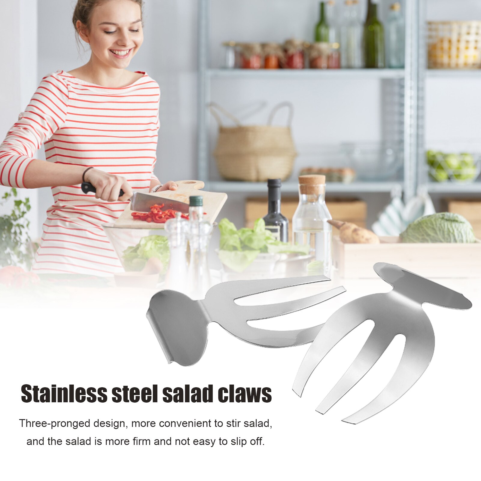 2 Pcs Salade Claw Rvs Salade Handen Te Schoon Frui... – Grandado