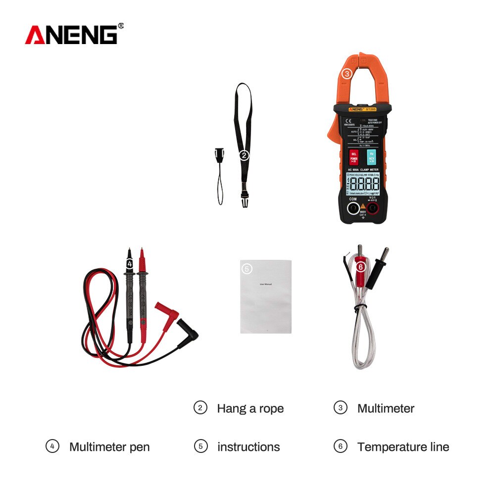 ANENG ST205 Mini Digital Clamp Meter Analog Multim... – Vicedeal