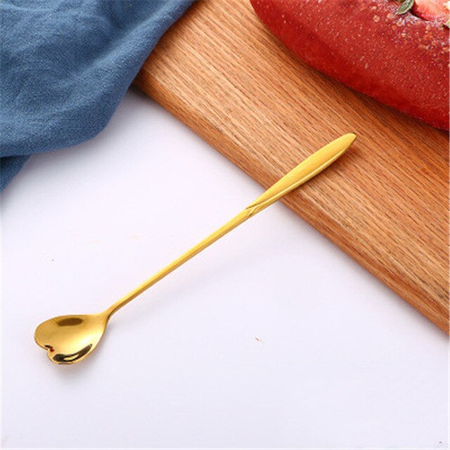 Visual Touch Stainless Steel Spoon Heart-shaped Sp... – Vicedeal