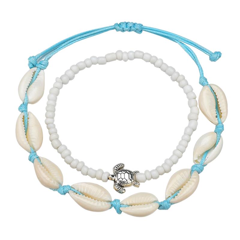 Bohemian Shell Anklets for Women Handmade Bead Wov... – Grandado