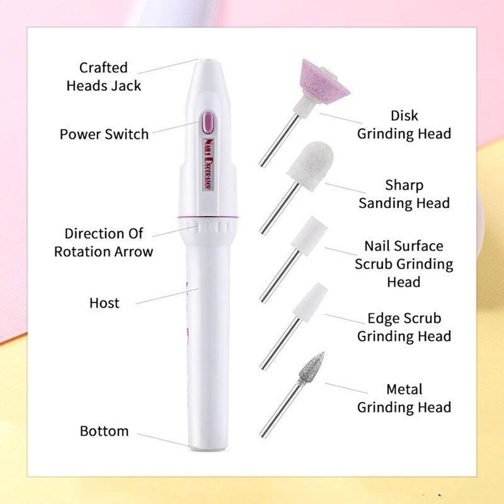 Portable buffer polisher electric nail care kit na... – Vicedeal