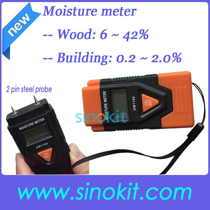 Building material and Wood Moisture meter Orange R... – Vicedeal