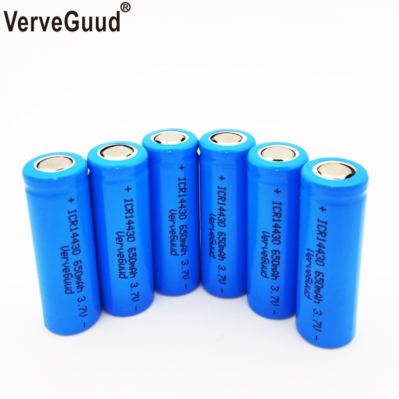 VerveGuud 14430 650mAh ICR14430 Li-Ion Rechargeabl... – Vicedeal